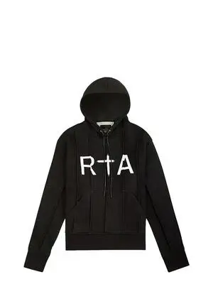 RtA Logo-print Hoodie - Black