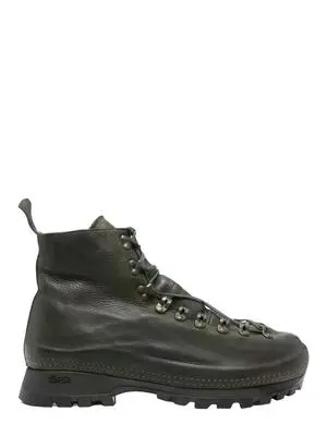 Guidi Leather Lace-up Boots - Green