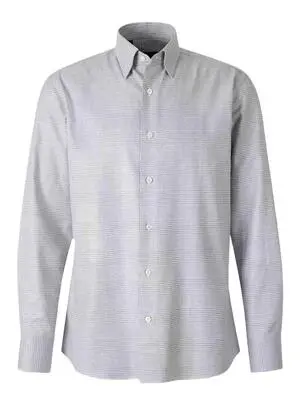 Brioni Long-sleeve Checked Shirt - White