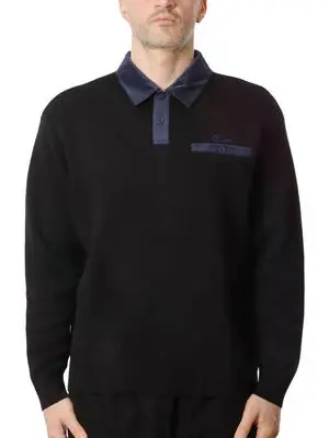DIME Long-sleeve Polo Shirt - Black