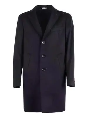 BRERA Three-button Wool Coat - Blue
