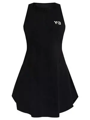 Y3 Logo-detail Tennis Dress - Black