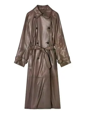 Emporio Armani Double-breasted Belted Trench Coat - Brown