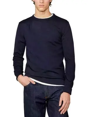 Officine Générale Crew-neck Long-sleeve Sweater - Blue