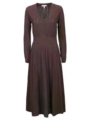CASASOLA Knitted Maxi Dress - Brown