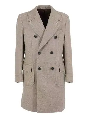 BRANDO Double-Breasted Wool-Cashmere Blend Coat