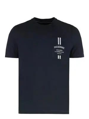 Paul & Shark Crew-neck Short-sleeve T-shirt - Black