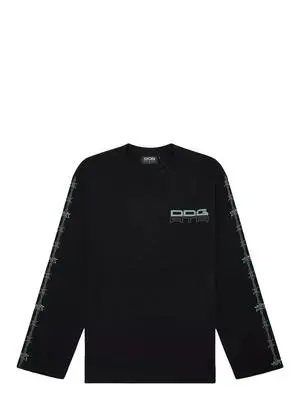 RtA Logo-print Long Sleeve T-shirt - Black