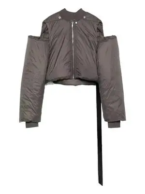 Rick Owens Zip-front Cropped Jacket - Silver
