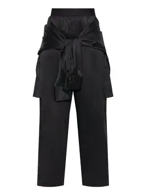 Alexander Wang Knotted-detail Silk Pants - Black