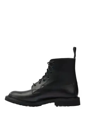 TRICKER'S Leather Biker Boots - Black