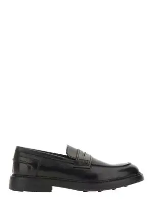 DOUCAL'S Leather Penny Loafers - Black