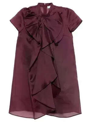 Viktor & Rolf Bow-detail Mini Dress - Purple