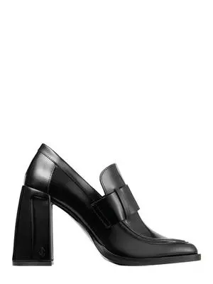 JIMMY CHOO 85mm Tylor Block-heel Loafer Pumps - Black