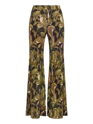 Malìparmi Lily's Ballet Printed Flared Trousers - Grey