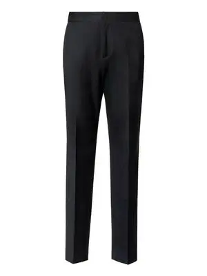Fabiana Filippi Virgin Wool-blend Straight-leg Pants - Blue