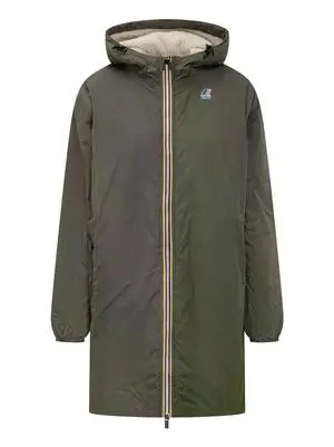 K-WAY Hooded Longline Jacket - Green