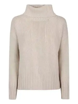 ARAGONA Cashmere Turtleneck Sweater - Neutrals