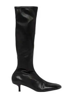 MARSÈLL Leather Kitten-Heel Boots