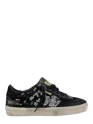 GOLDEN GOOSE Sequin-embellished Round-toe Sneakers - Black
