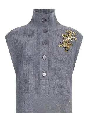 LIU JO Embellished High Neck Jumper