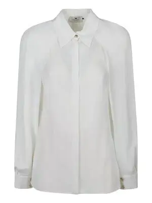 ELISABETTA FRANCHI Georgette Collared Shirt