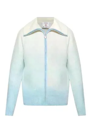 Casablanca High-neck Zip-up Jacket - Blue