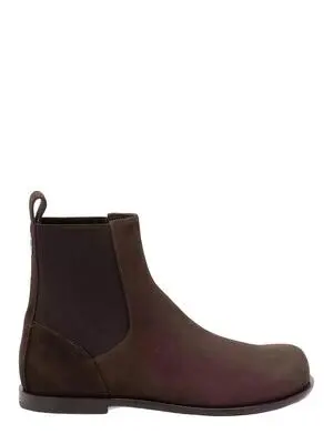Fendi Elastic-panel Suede Boots - Brown