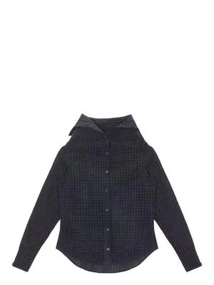 Our Legacy Checked Long-sleeve Shirt - Black