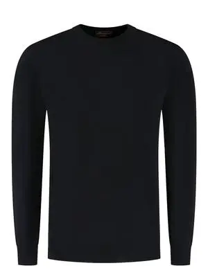 DORIANI Crew-neck Long-sleeve Sweater - Black
