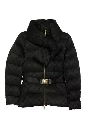 Elisabetta Franchi Quilted Belted Jacket - Black