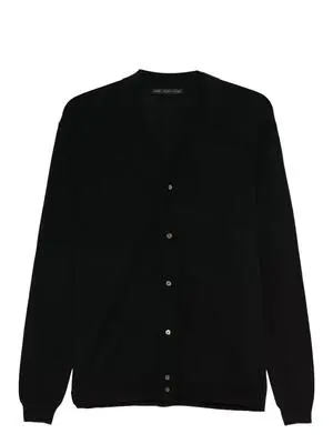 LOW BRAND Buttoned-front Cardigan - Black