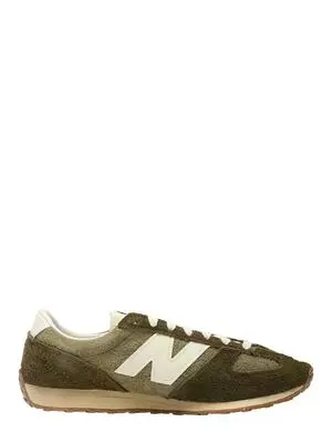 NEW BALANCE 471 Suede And Leather Sneakers - Green