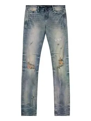 RtA Clayton Distressed Bootcut Jeans - Blue