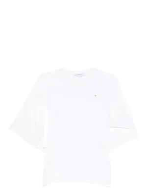 Viktor & Rolf Short-sleeve T-shirt With Gold-tone Logo - White