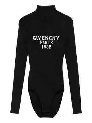 Givenchy High-neck Logo Bodysuit - Black