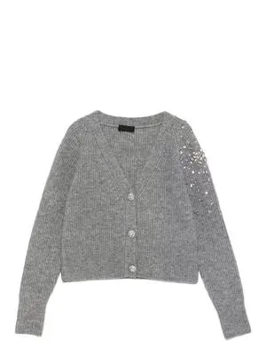 Liu Jo Embellished Button Cardigan - Grey