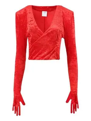 Vetements Velvet Dynasty Top - Red