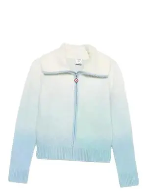 Casablanca Gradient Zip-up Cardigan - Blue