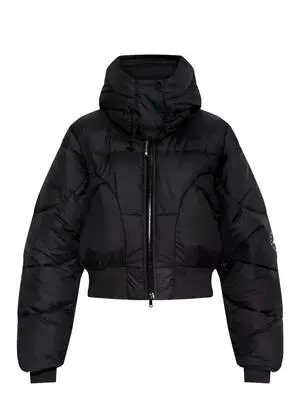 Adidas By Stella McCartney Hooded Quilted Jacket - Black
