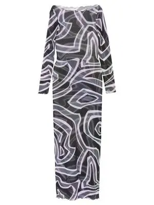 Emilio Pucci Labirinto-print Maxi Dress - Black