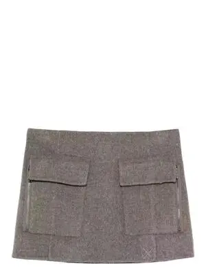 P.a.r.o.s.h Pocket Mini Skirt - Brown
