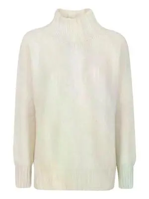 ARAGONA Funnel-neck Cashmere Sweater - Neutrals