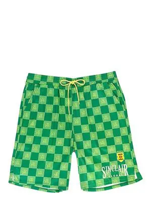 SINCLAIR Checkered Track Shorts - Green
