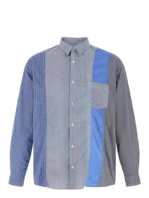 Comme Des Garçons Patchwork Shirt - Blue