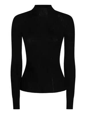 TWINSET Ribbed High-neck Sweater - Black