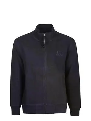 C.P. COMPANY Zip-neck Cotton Sweatshirt - Blue