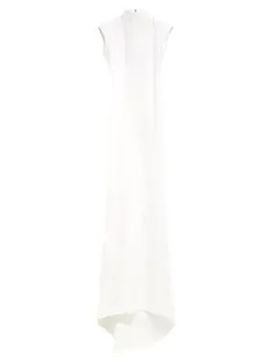 Jacquemus High-neck Draped Dress - White