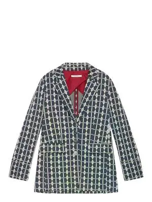 MALÌPARMI Geometric-Pattern Blazer