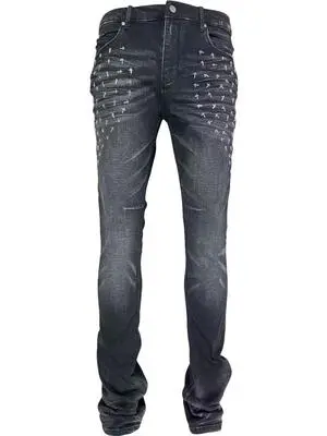 RtA Olivier Stacked Skinny Jeans - Black